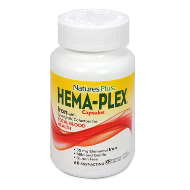 NAT PLUS HemaPlex Iron 85mg 60vcaps - Rockwall Nutrition
