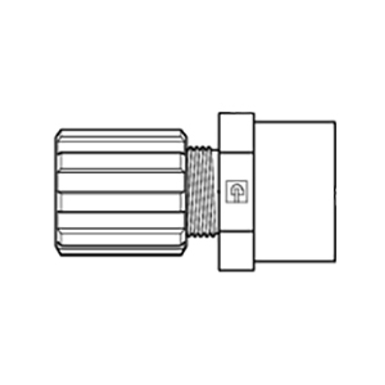 FAFS-1212-T Parker Partek | PFA Female Straight Fitting | Valin