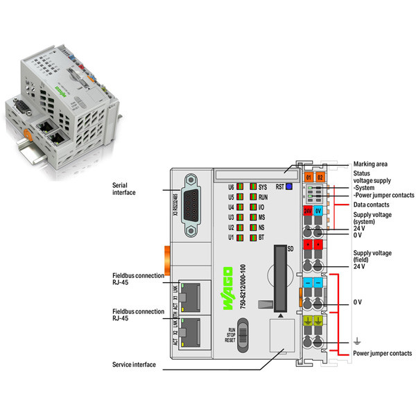 750-8212/000-100 WAGO | Programmable Logic Controller CPU unit | Valin