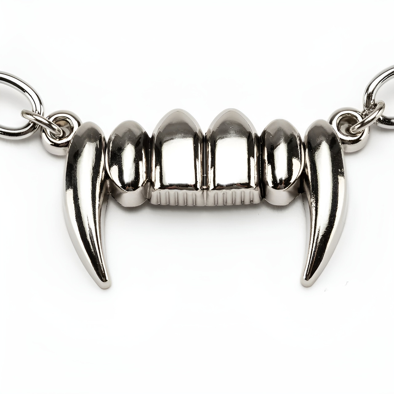 Rock Rebel Fangs Thick Chain Necklace - Merch2rock Alternative Clothing