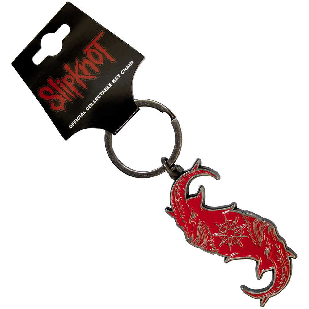 Slipknot Goat S Band Logo Keychain Red - Merch2rock Alternative Clothing