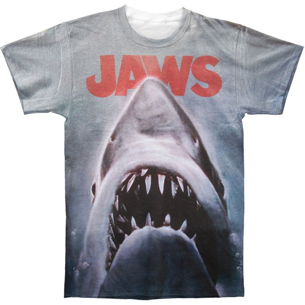Jaws Movie Poster Sublimated Poly Blend T-Shirt - Merch2rock ...