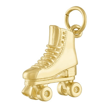 Roller Skate 14K Gold Charm Sports Charms Sports Recreation Charms