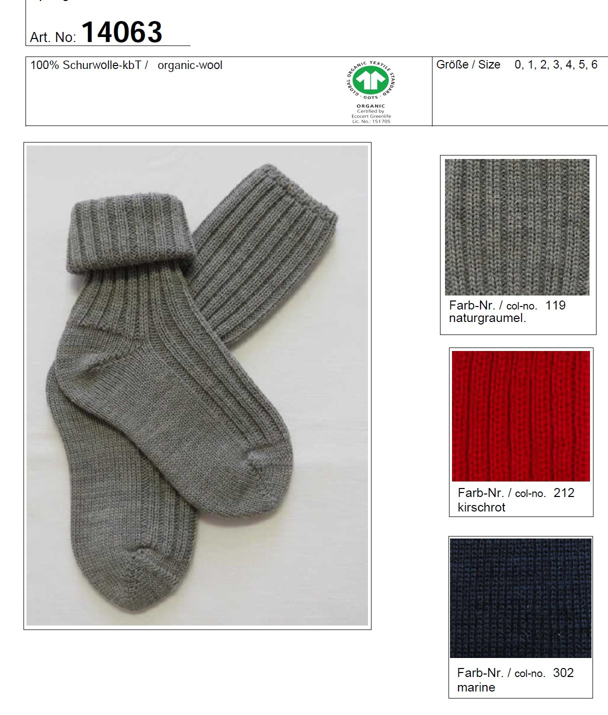 Organic Wool Kids Socks | Grodo 14086 - Little Spruce Organics