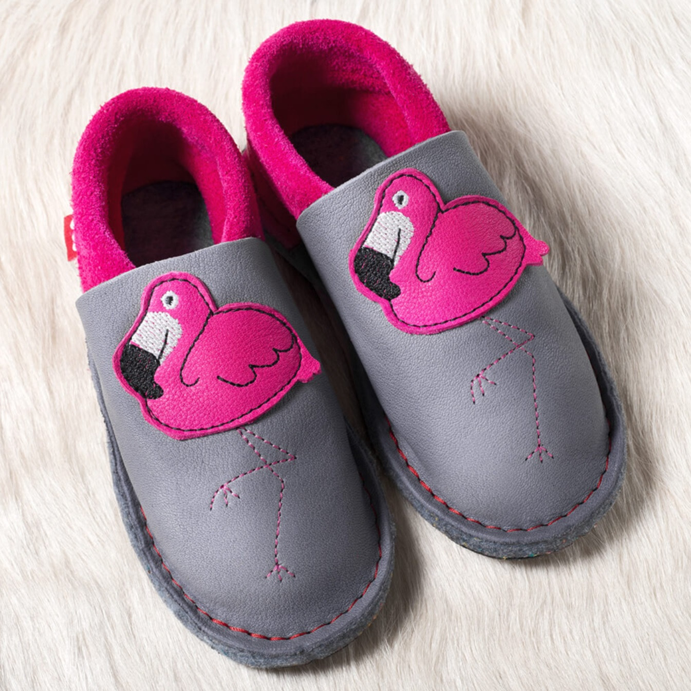 Handmade Natural Leather Indoor Slippers - "Dragonfly" - Little Spruce ...