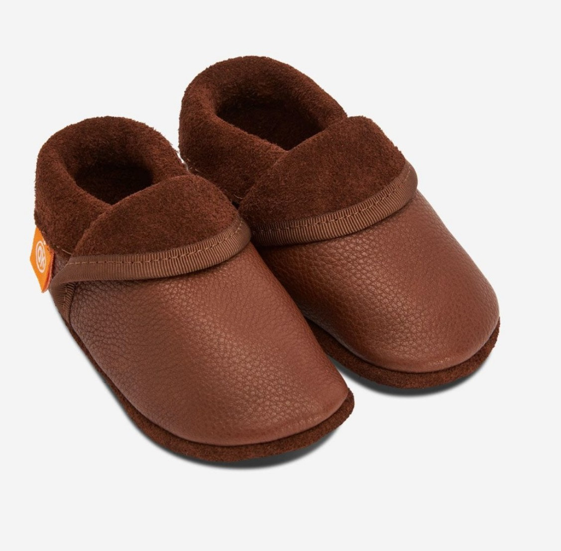 Natural Leather Slippers - "Classic" - Little Spruce Organics