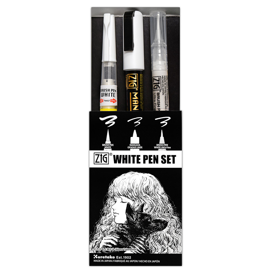 Zig White Pen Set | Marker Supply