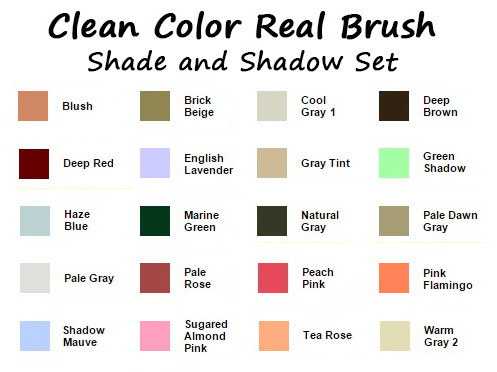 Zig Clean Color Real Brush- Set of 20 Shade and Shadow Colors