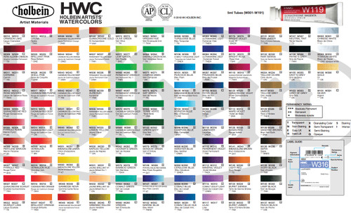 Holbein Artist Watercolors- 5ml Tubes