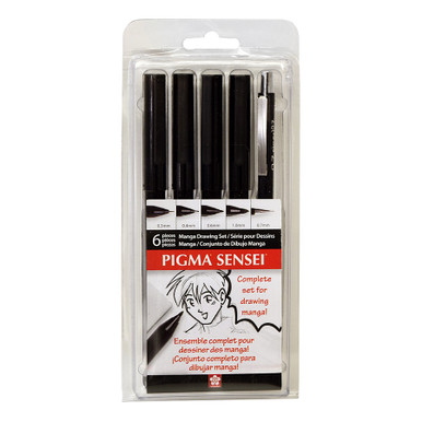 Sakura Pigma Sensei - Manga Drawing Set of 6