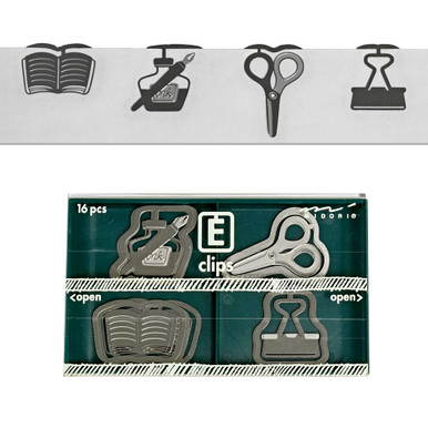 Midori E Clips- Decorative Etched Metal Clip Set- Stationery