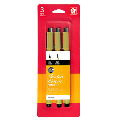 Sakura Pigma Brush/Sketch Brush Set of 3 | Marker Supply