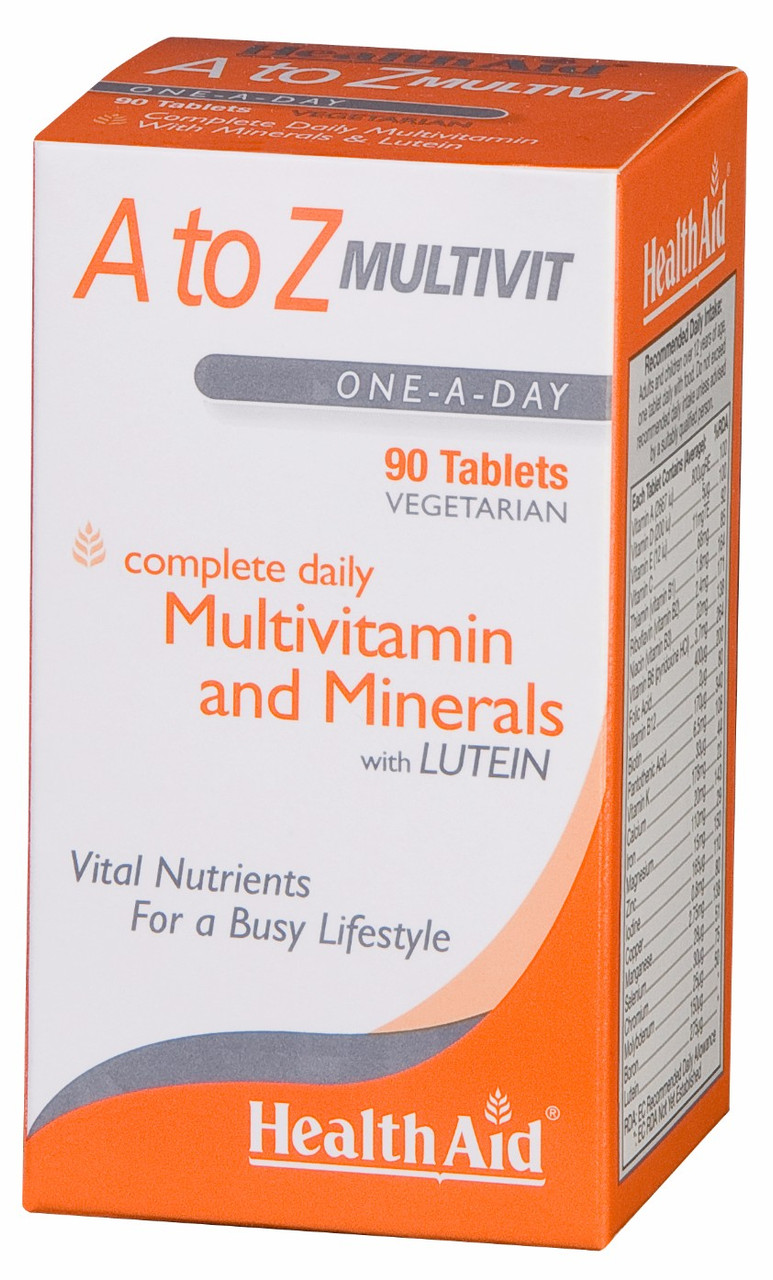 Health Aid A to Z Multivit, 90 Tablets - Oxford Lifestyle