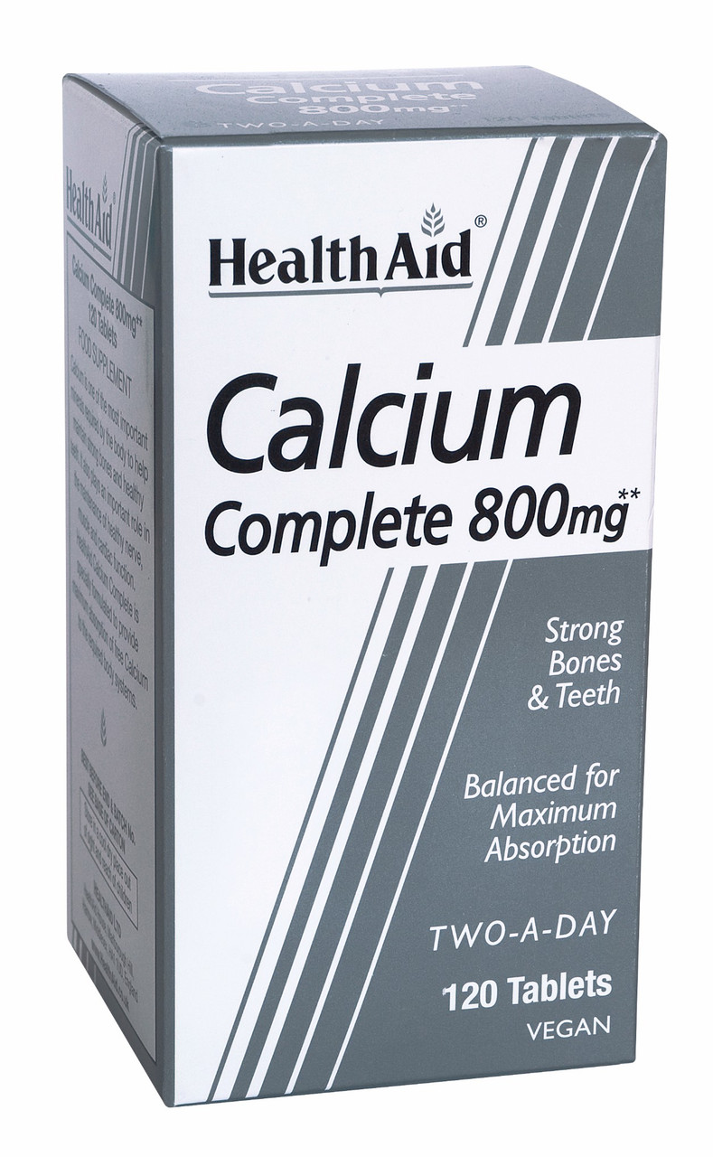 Health Aid Calcium Complete 800mg, 120 Tablets - Oxford Lifestyle
