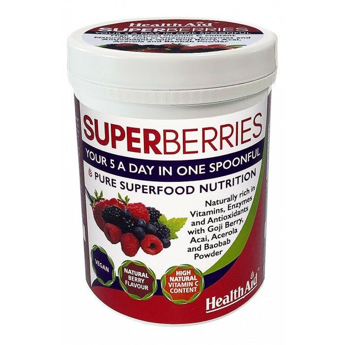 Health Aid Super Berries Powder, 180g - Oxford Lifestyle