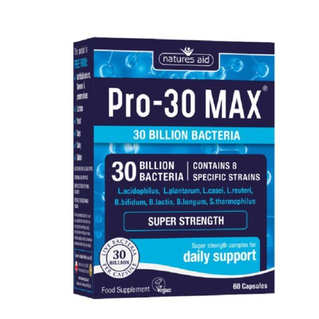 Natures Aid Bio360 PRO-30 Max (30 Billion Daily Probiotic), 60 Capsules ...