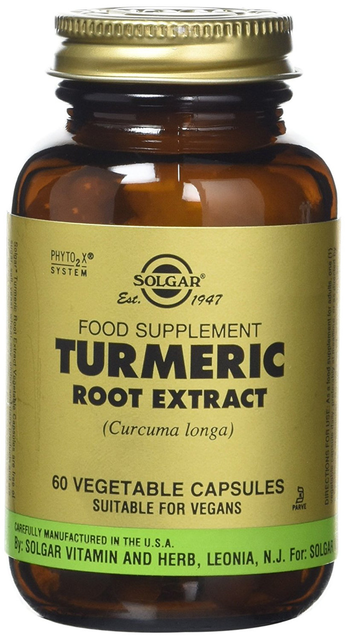 Solgar Turmeric Root Extract Vegetable Capsules, 60 - Oxford Lifestyle