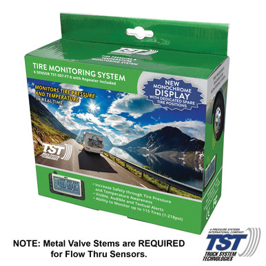 TST 507 TPMS Color Monitor System with 6 FLOW THRU Sensors