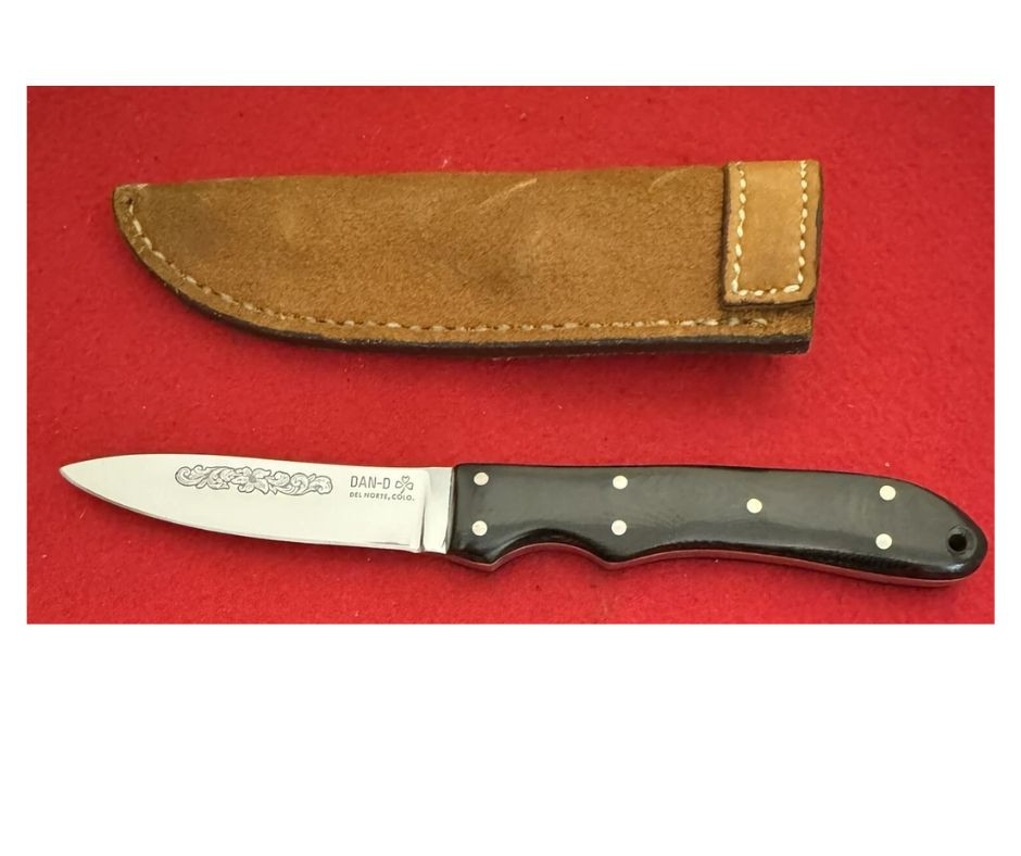Vintage Custom Dan Dennehy (DAN-D) Subway Special Fixed Blade Knife, Sheath