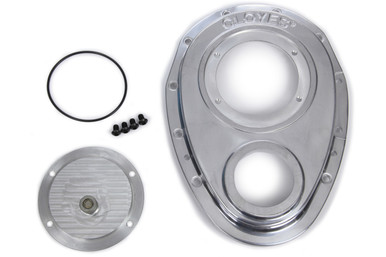 Aluminum Timing Cover - SBC w/BBC Snout 2pc. - Allgaier Performance