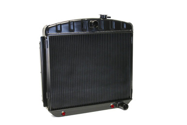 Radiator 55-57 Chevy V8 Auto Trans Black - Allgaier Performance