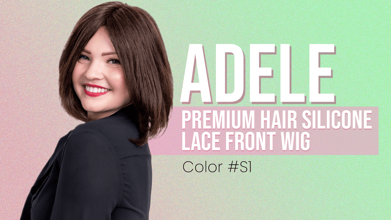 Adele Short Human Hair Wig | Mono Silk Top Lace Front Wig