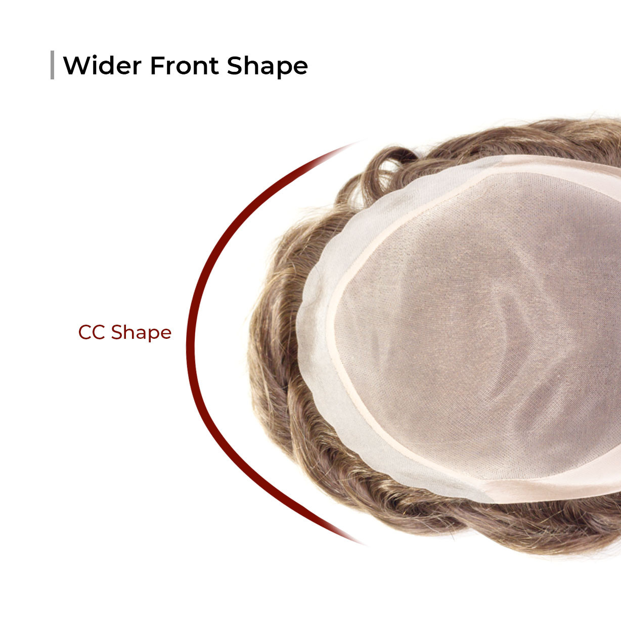Buy M108 CC Shape Wider Front Hairline | Men's Hair Toupee & Wigs