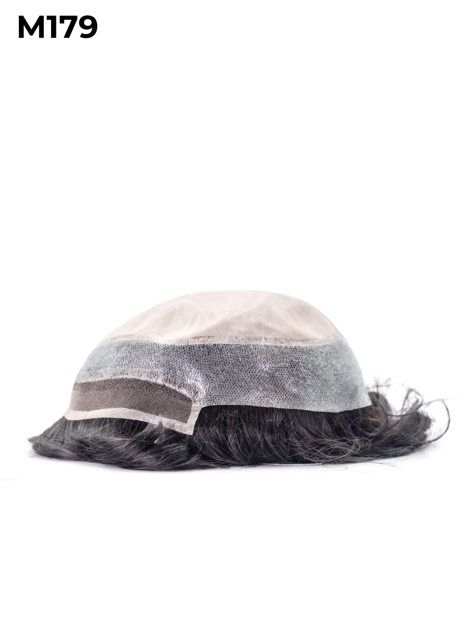 M179 Men's Toupee Injected Poly Skin Lace Front w/ Super Soft Silk ...