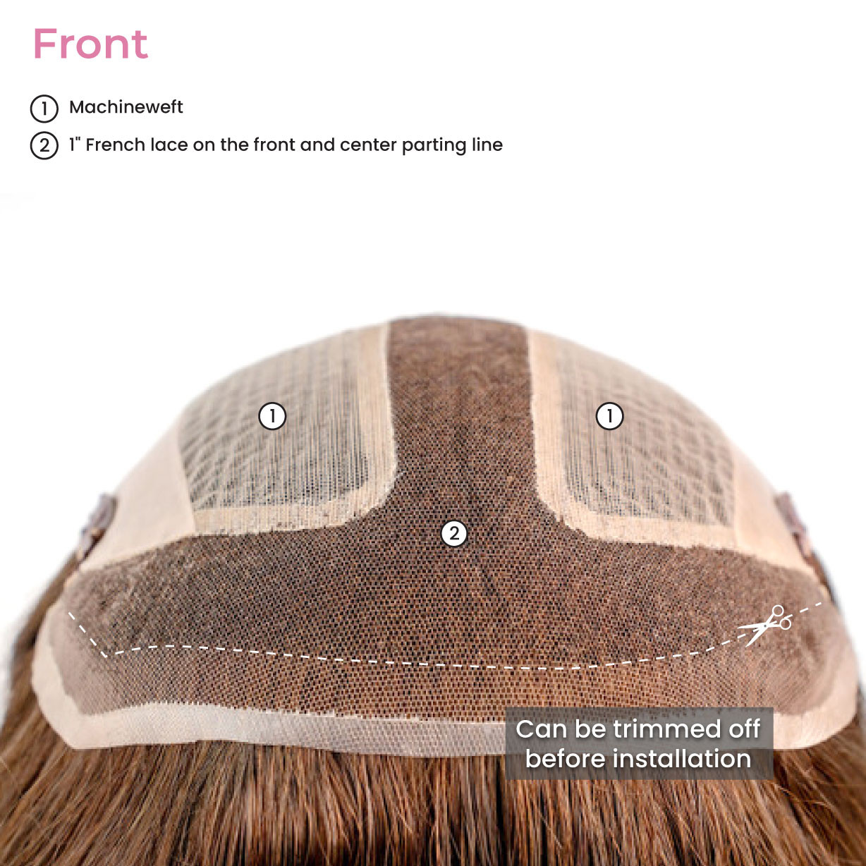 Lace Weft 7914 - Women's Lace Front Hair Topper - Superhairpieces.com