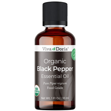 Black Pepper Essential Oil, USDA Certified Organic, 30 mL (1 Fluid Ounce)