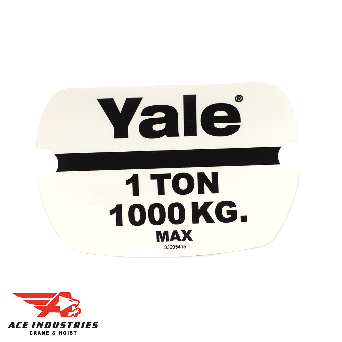Yale Capacity Label 1 Ton 1000 KG - 33205415