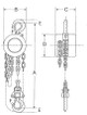 CM Series 622A, 1 Ton Hand Chain Hoist 2256A