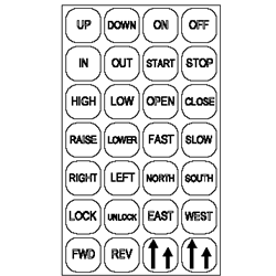 Conductix 80 Series Pendant, Button Legend Labels XA-34326