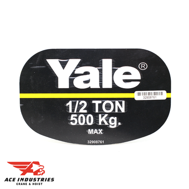 Yale Capacity Label, 1/2 Ton 500 GK - 32908761