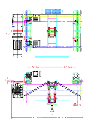 Detroit 11 Ton Wire Rope Hoist DB22M29-13 Diagram