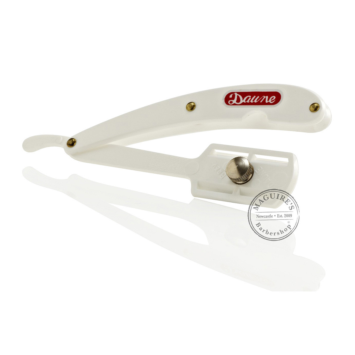 Daune Double Edge Safety Razor/Shavette (White/White) - MAGUIRE'S ...