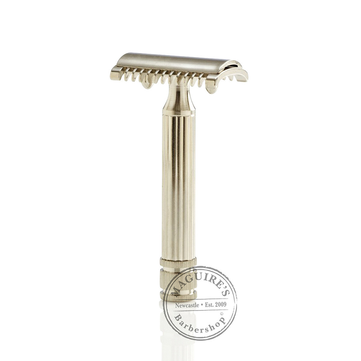 Fatip Grande Safety Razor - Nickel - MAGUIRE'S Barbershop
