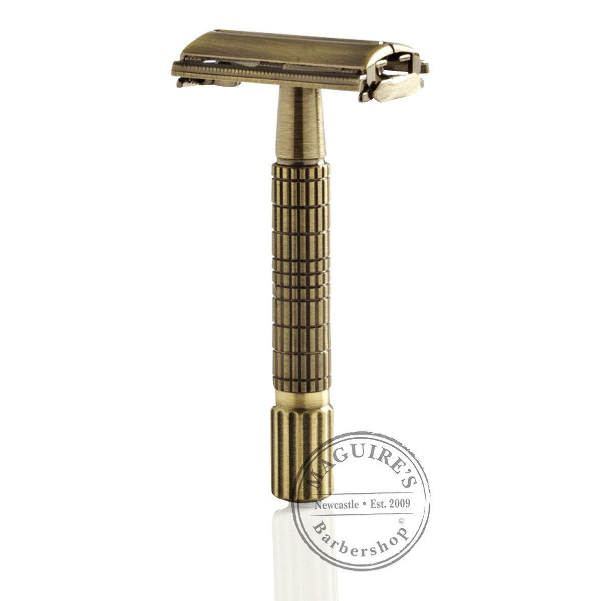 Timor 1327 Safety Razor - Antique Brass - MAGUIRE'S Barbershop
