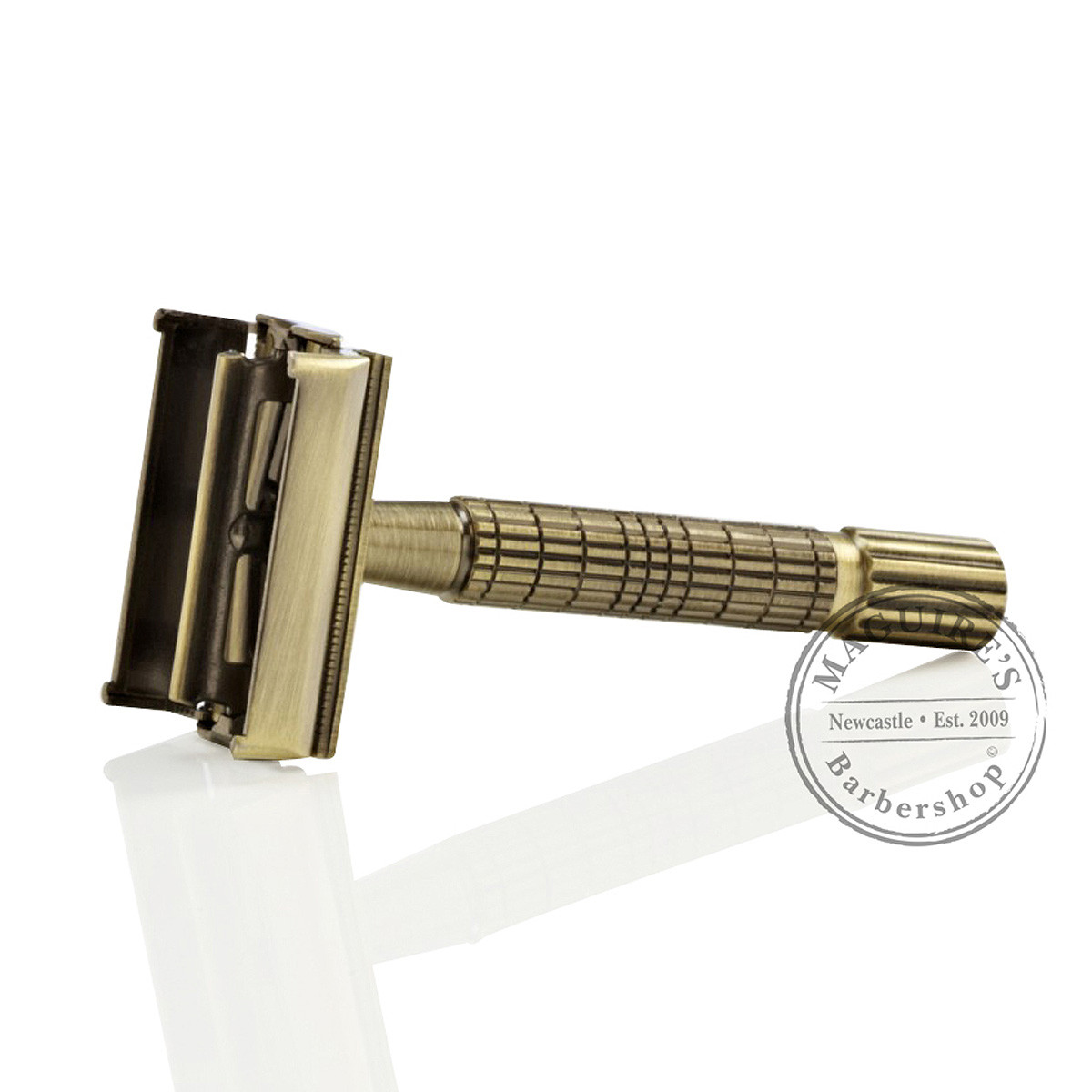 Timor 1327 Safety Razor - Antique Brass - MAGUIRE'S Barbershop