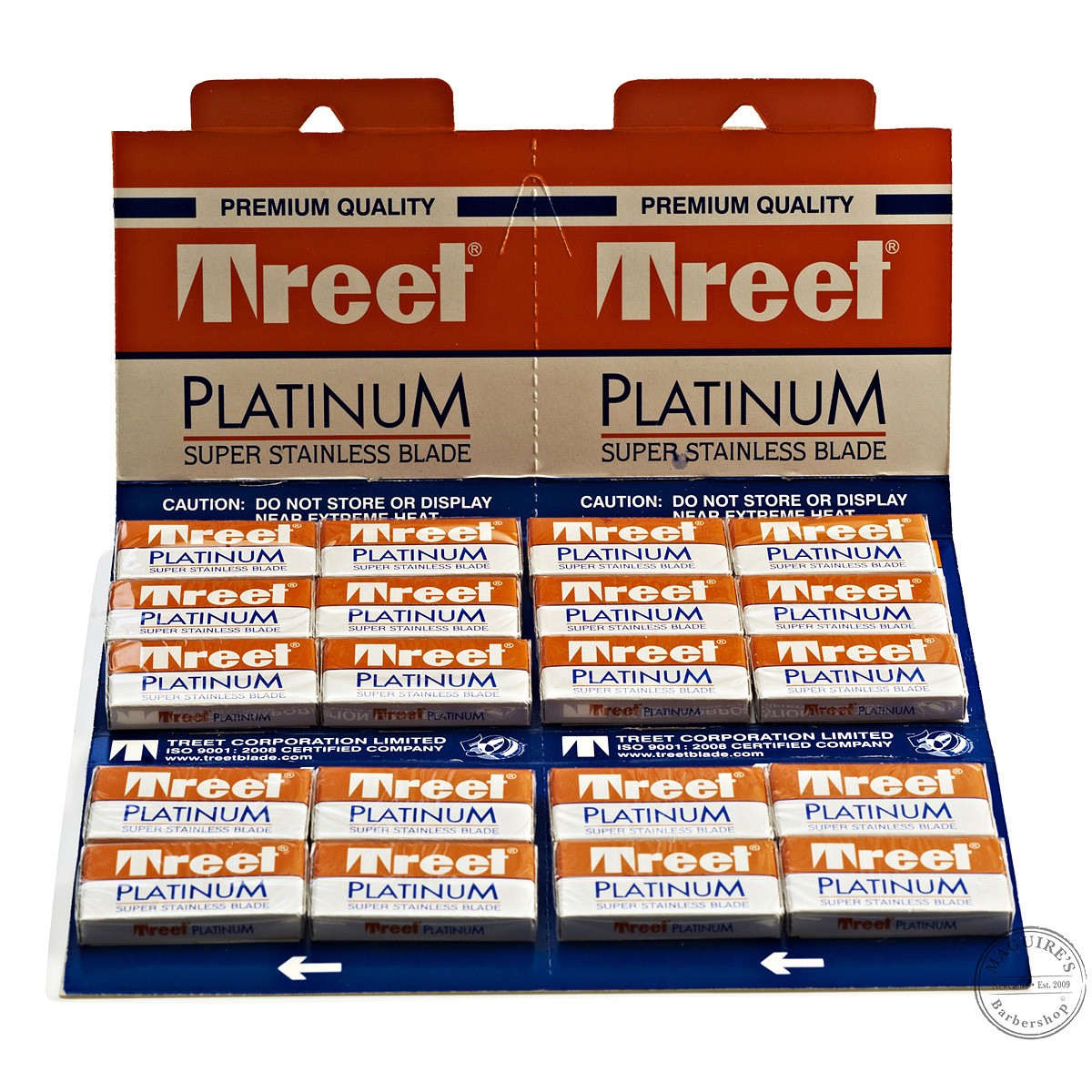 Treet Platinum Super Stainless Double Edge (DE) Razorblades - MAGUIRE'S ...