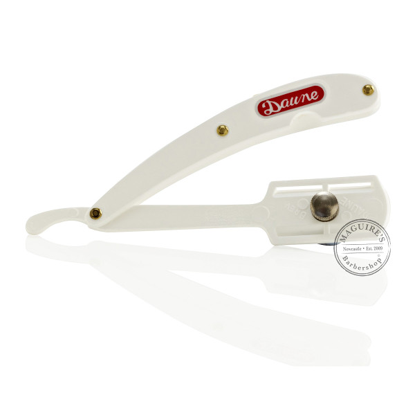 Daune Double Edge Safety Razor/Shavette (White/White) - MAGUIRE'S ...