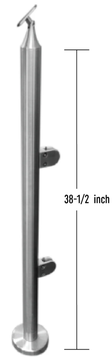 SQUARE END RAILING POST SET 36"