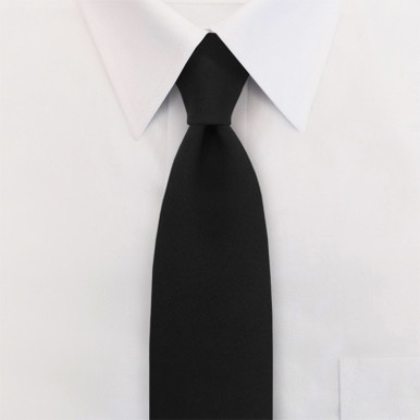 3" x 20" Clip-On Necktie w/ Buttonholes - Parr Public Safety