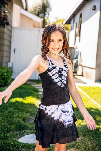 GIRLS TIE DYE RACER BACK CROP TANK - T2Love, Inc.