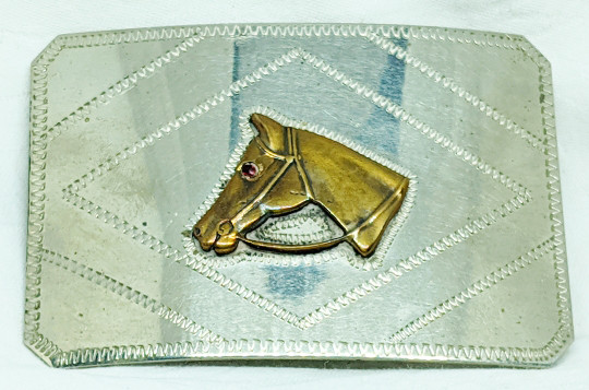 Cool 1950's Vintage Ricardo Horse Head Buckle with Original Box