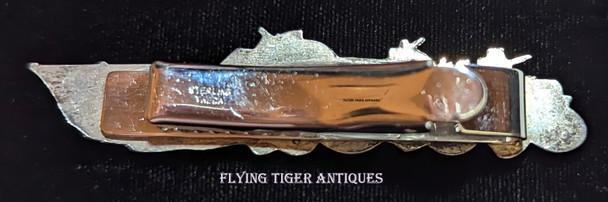 Lovely WWII USN 3 Wave Type PT Boat Badge Tie Bar by Theda