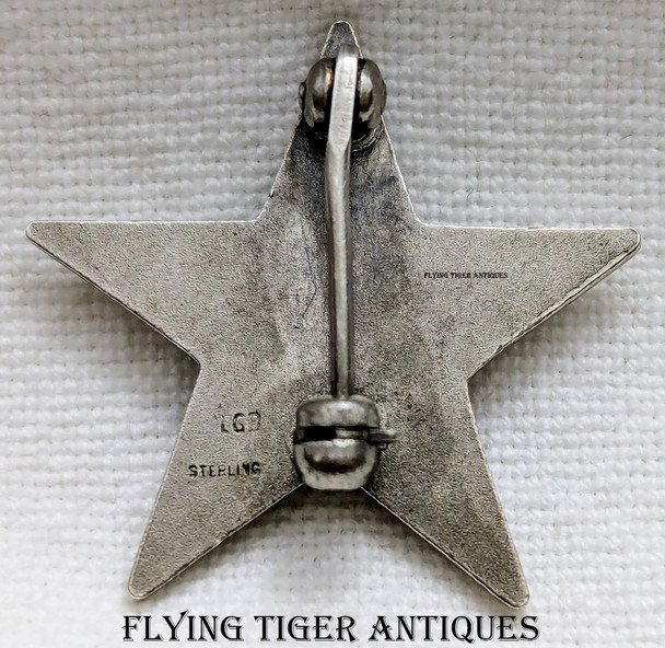 Early WWII US Army Brigadier General Star (Single) in Sterling by Balfour