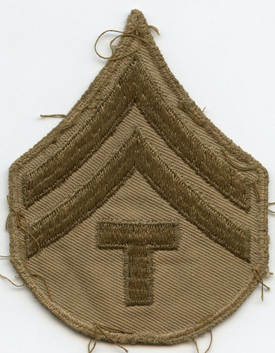 Single Khaki WWII US Army Rank Stripes for Technician 5th Grade Removed ...