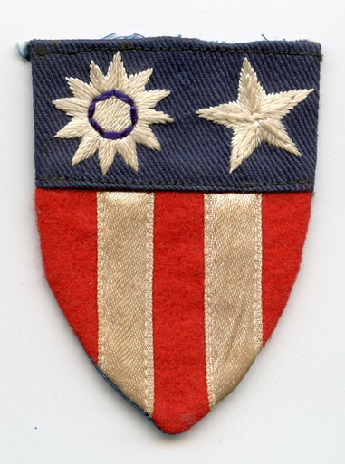 Handmade Odd Variant WWII US Army CBI Patch with Wool Stripes