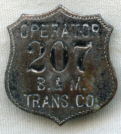 Rare 1930s B&M (Boston & Maine) Transportation Co. (Bus Line) Operator ...